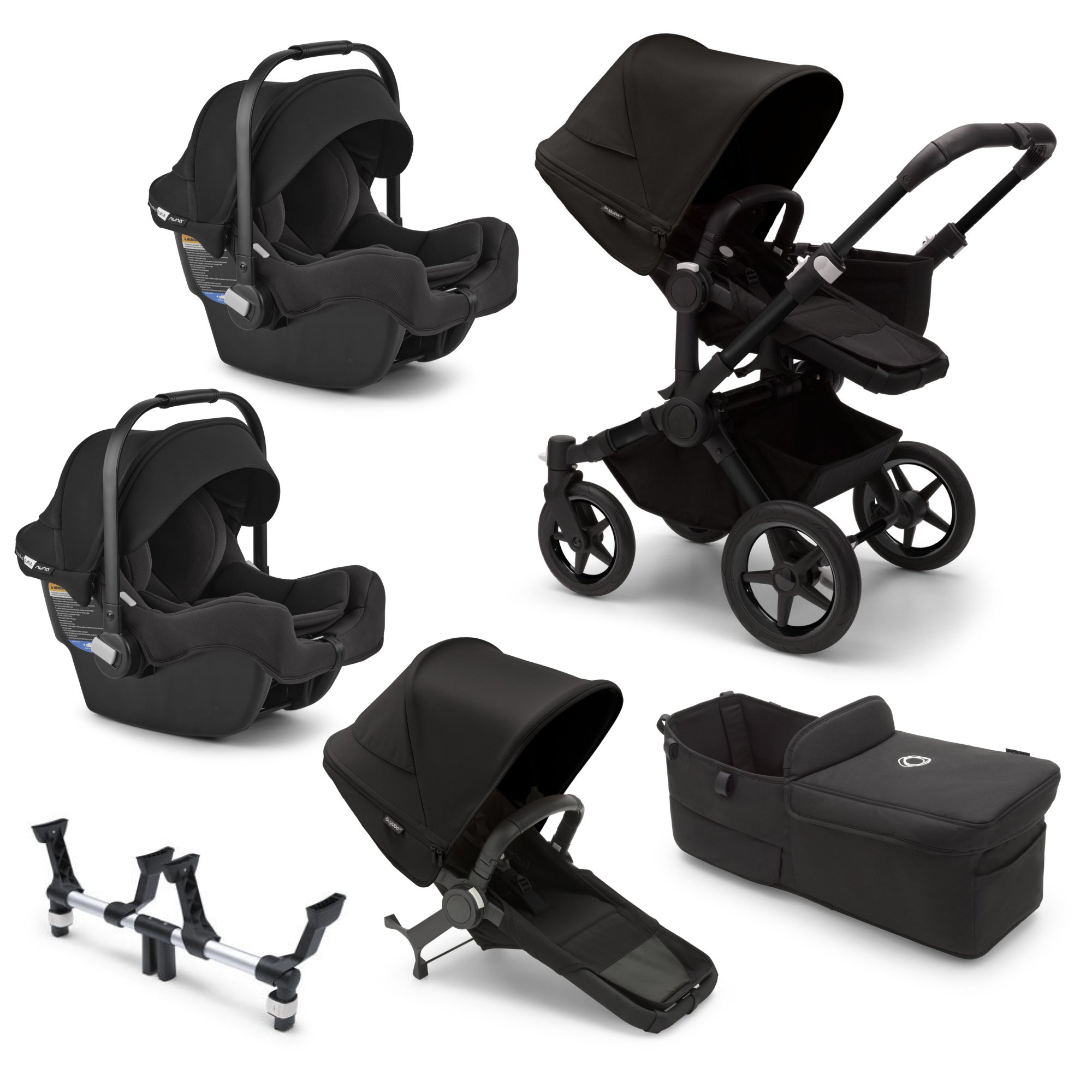 Bugaboo Donkey 5 Twin & 2x Bugaboo Turtle By Nuna Capsules and Bases ...